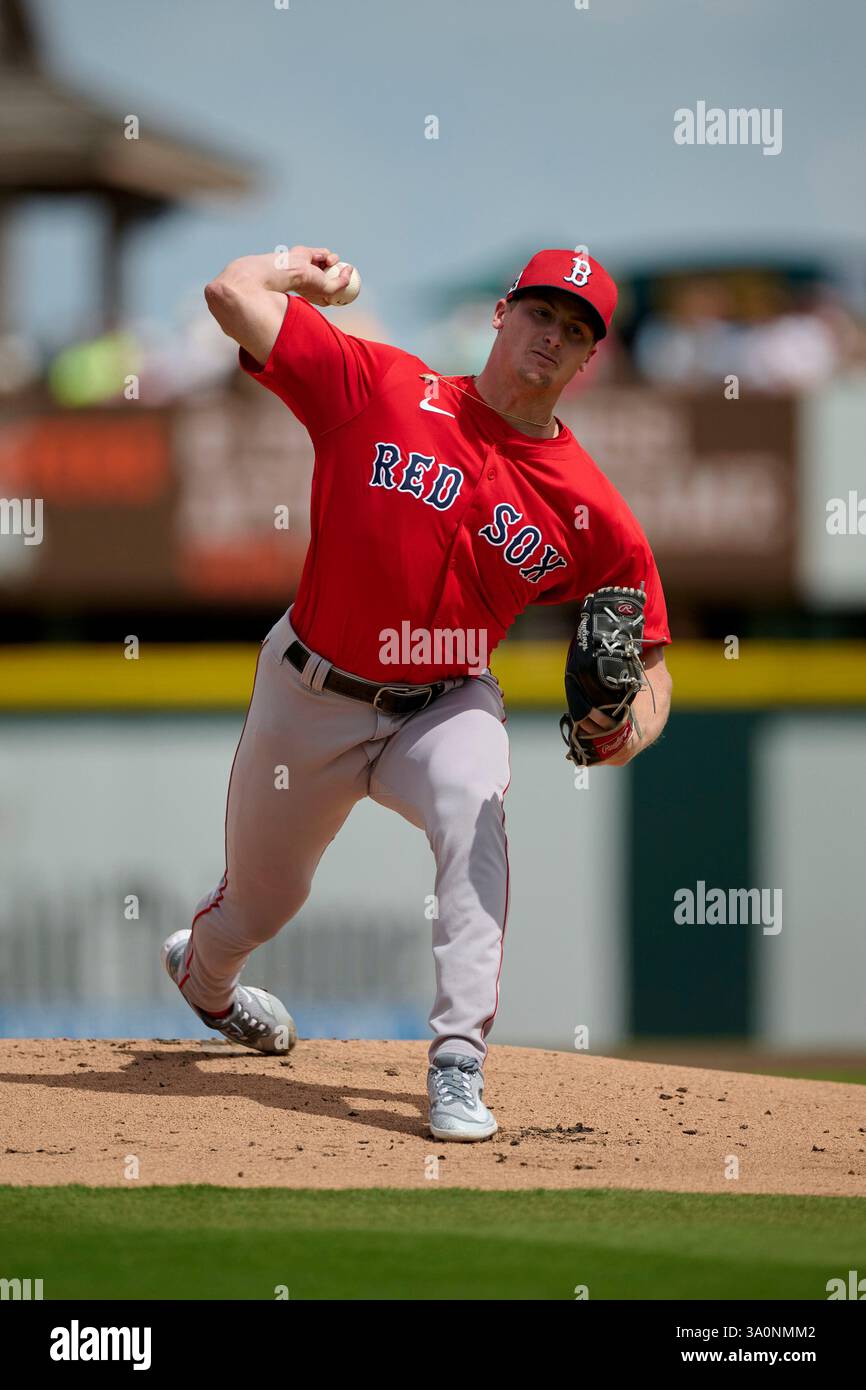 Boston Red Sox pitcher Quinn Priester (68) during an MLB Spring ...