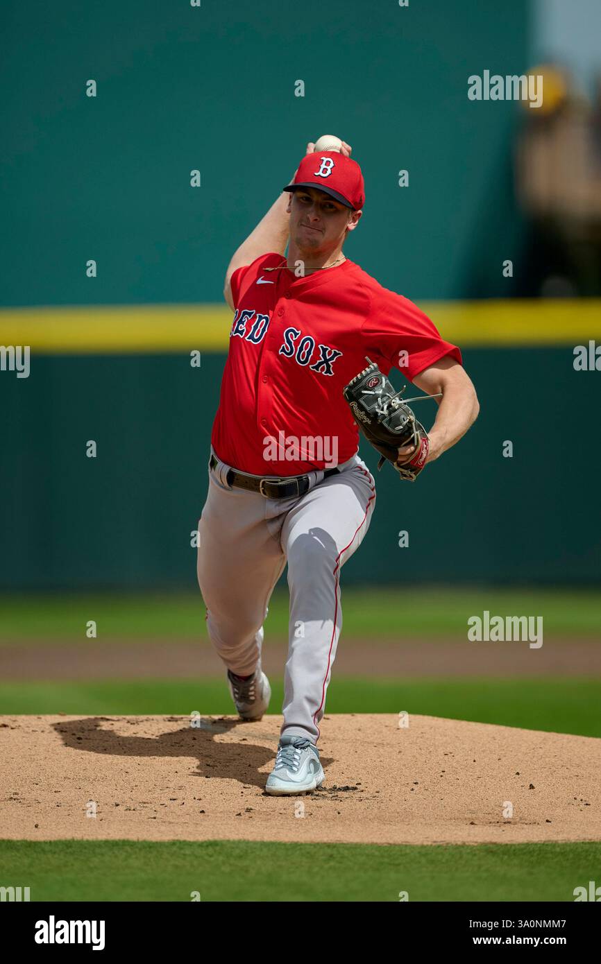 Boston Red Sox pitcher Quinn Priester (68) during an MLB Spring ...