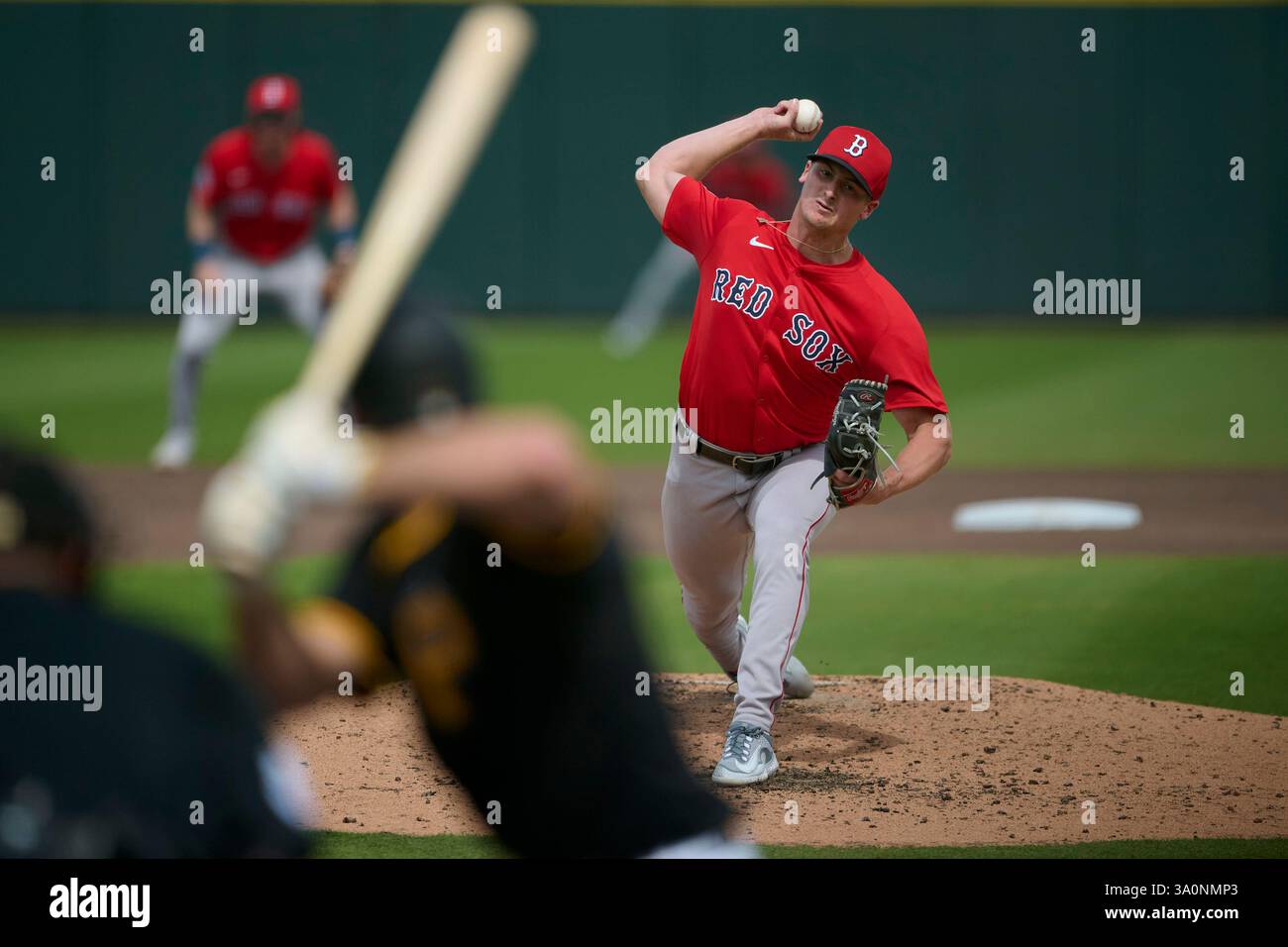 Boston Red Sox pitcher Quinn Priester (68) during an MLB Spring ...