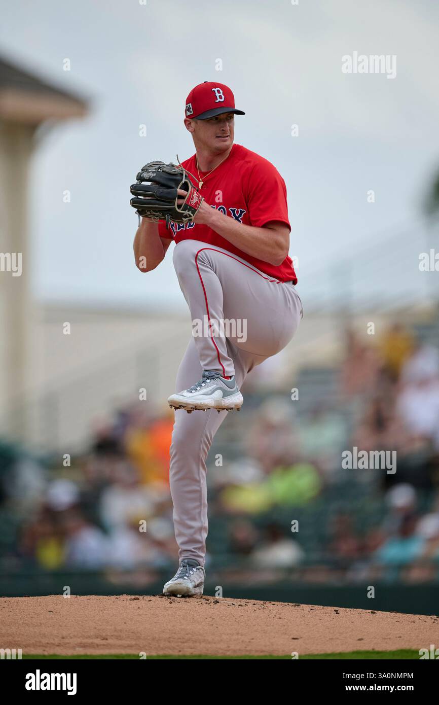Boston Red Sox pitcher Quinn Priester (68) during an MLB Spring ...