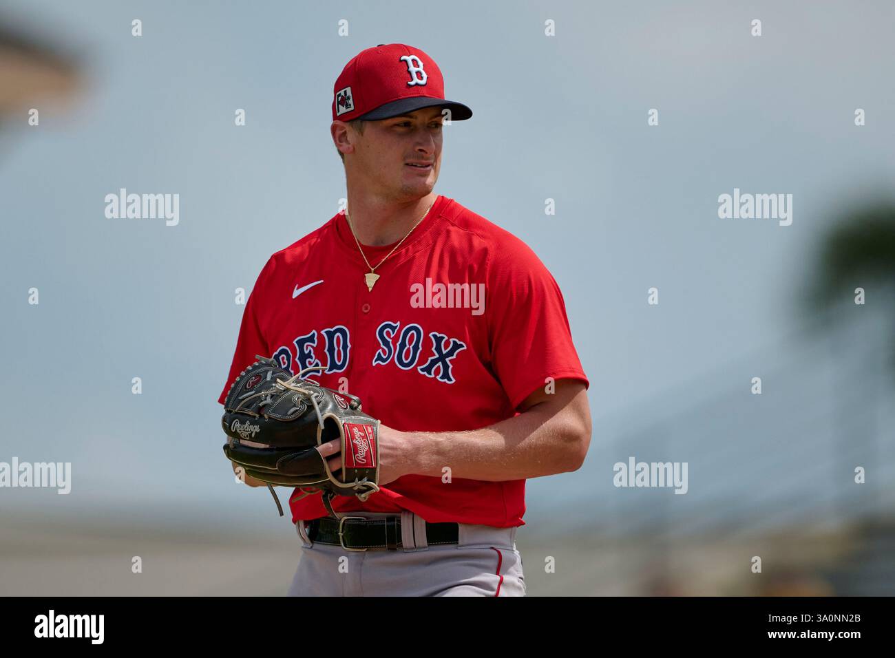 Boston Red Sox pitcher Quinn Priester (68) during an MLB Spring ...