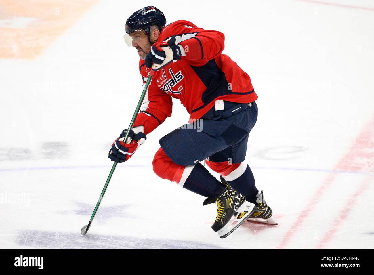 Washington Capitals left wing Alex Ovechkin (8) in action during the ...
