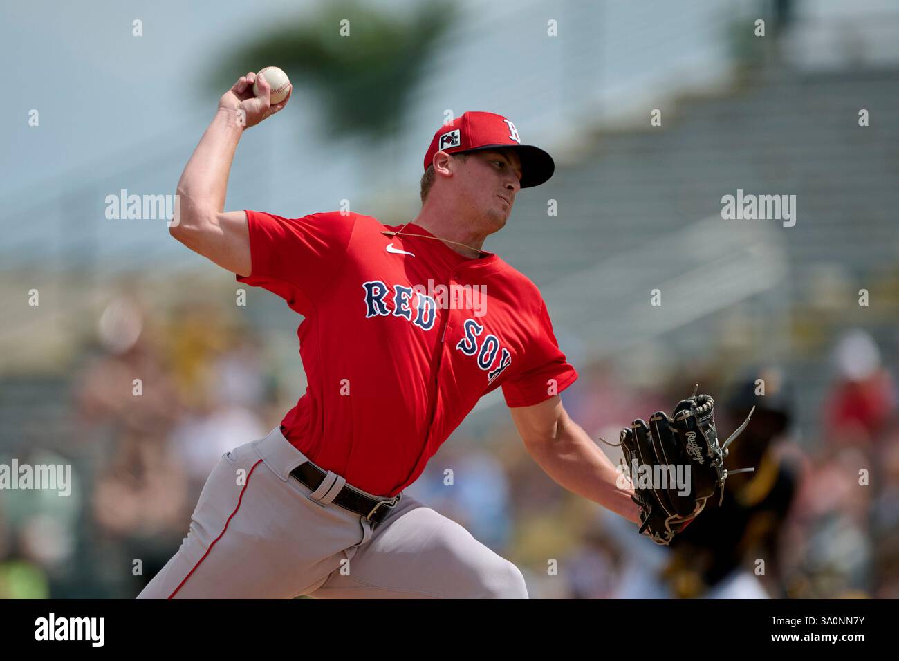 Boston Red Sox pitcher Quinn Priester (68) during an MLB Spring ...