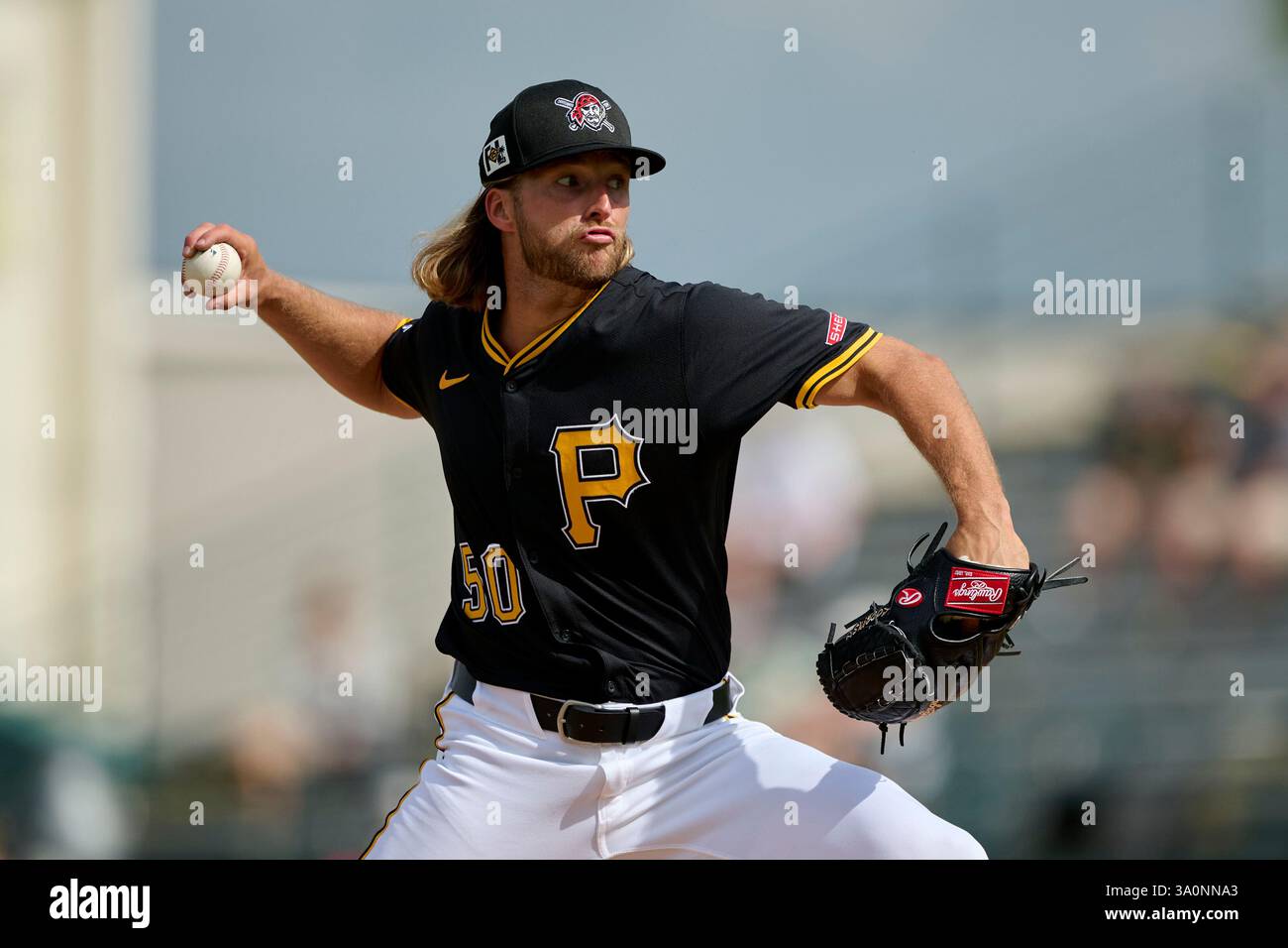 Pittsburgh Pirates pitcher Carmen Mlodzinski (50) during an MLB Spring ...