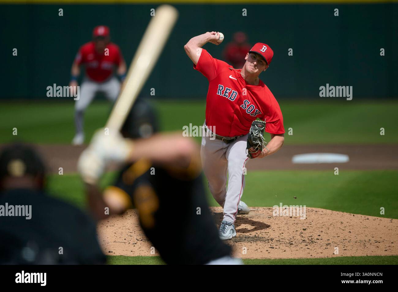 Boston Red Sox pitcher Quinn Priester (68) during an MLB Spring ...