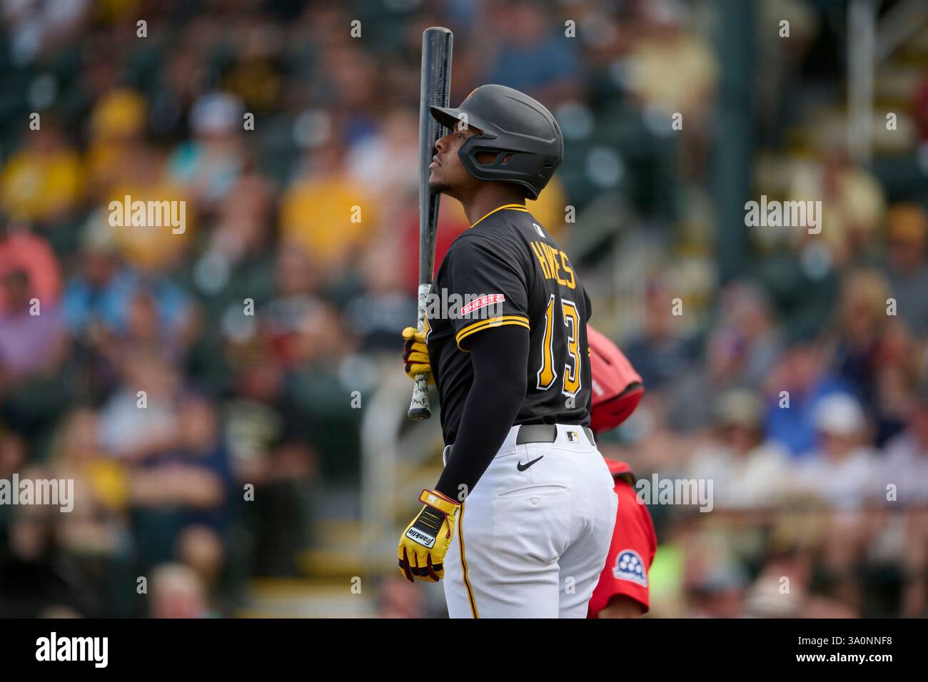 Pittsburgh Pirates Ke'Bryan Hayes (13) at bat during an MLB Spring ...