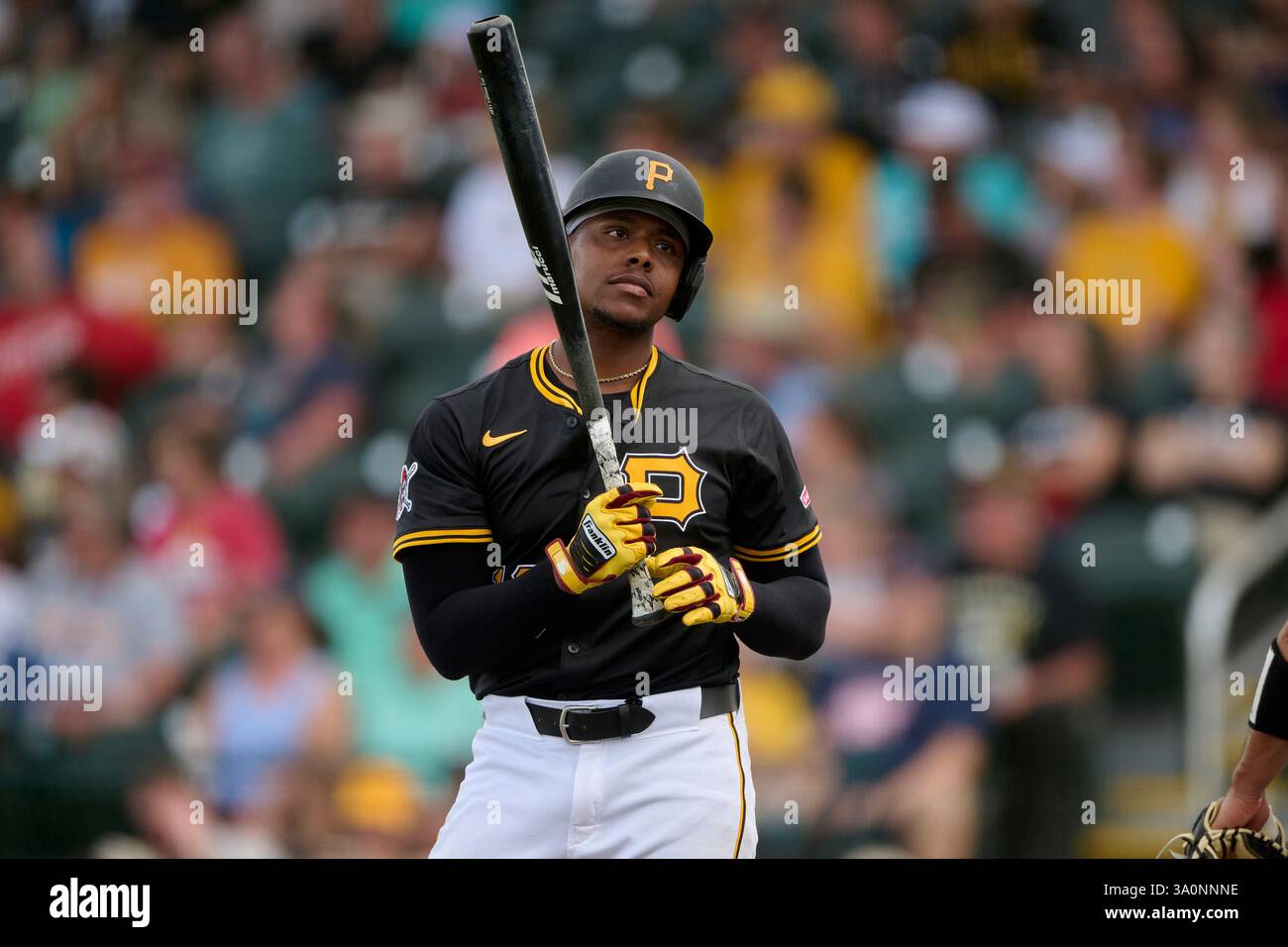Pittsburgh Pirates Ke'Bryan Hayes (13) at bat during an MLB Spring ...
