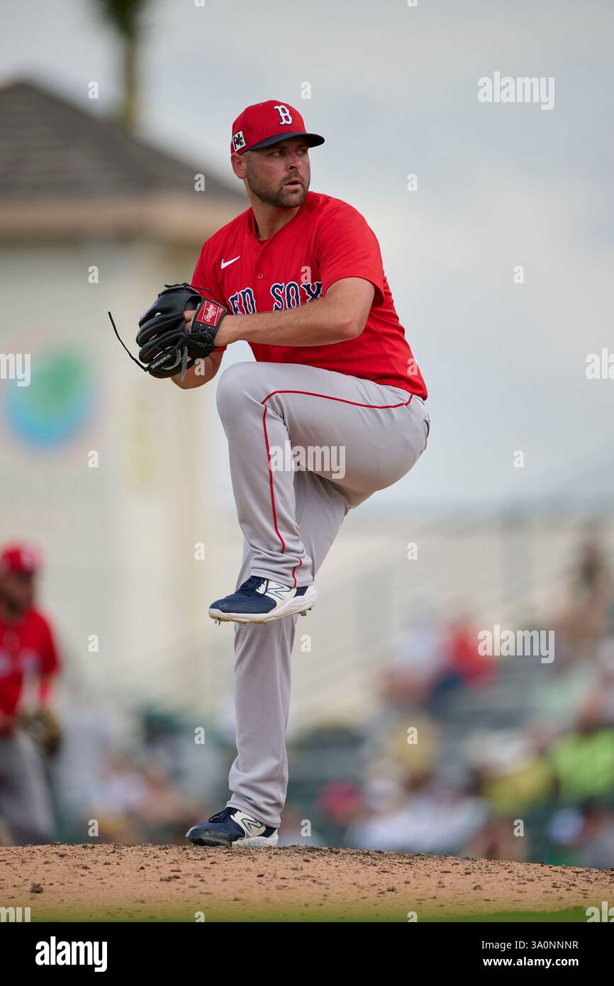 Boston Red Sox pitcher Michael Fulmer (51) during an MLB Spring ...