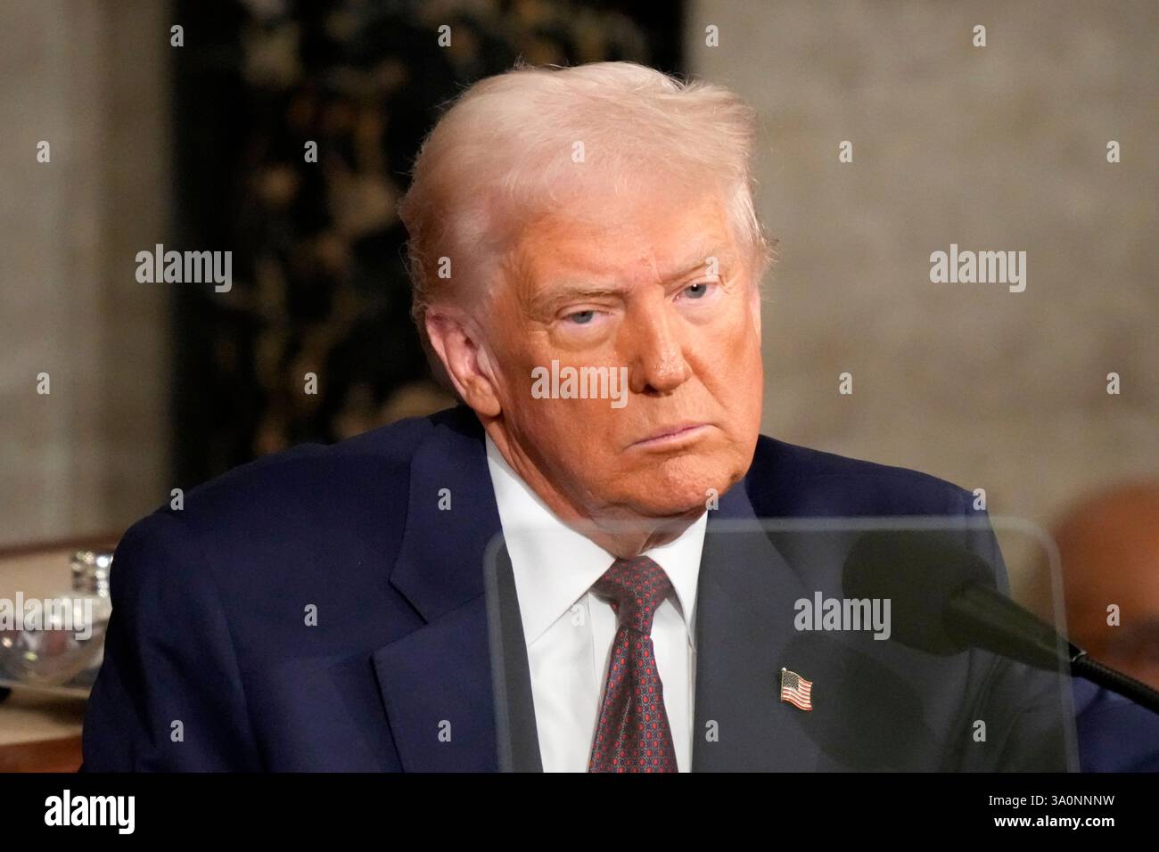 President Donald Trump addresses a joint session of Congress at the ...