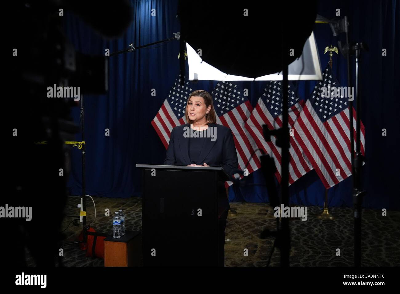 Sen. Elissa Slotkin, D-Mich., rehearses the Democratic response to ...