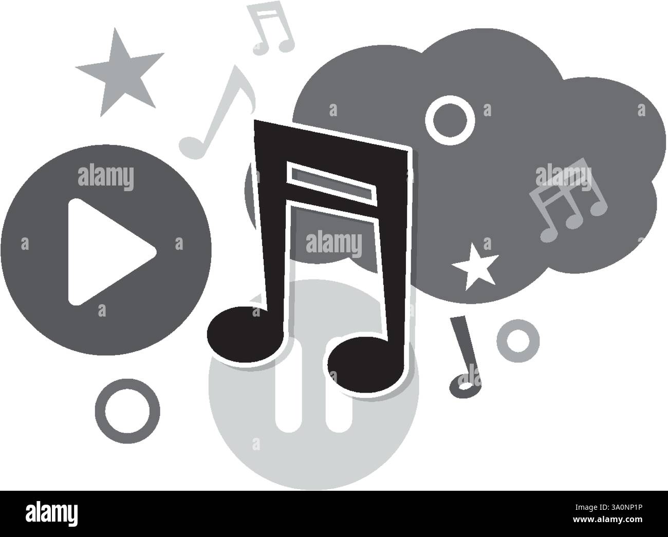 Abstract depiction of music and sound elements Stock Vector Image & Art ...