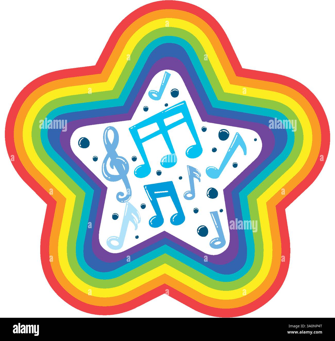 Vibrant star filled with musical symbols Stock Vector Image & Art - Alamy
