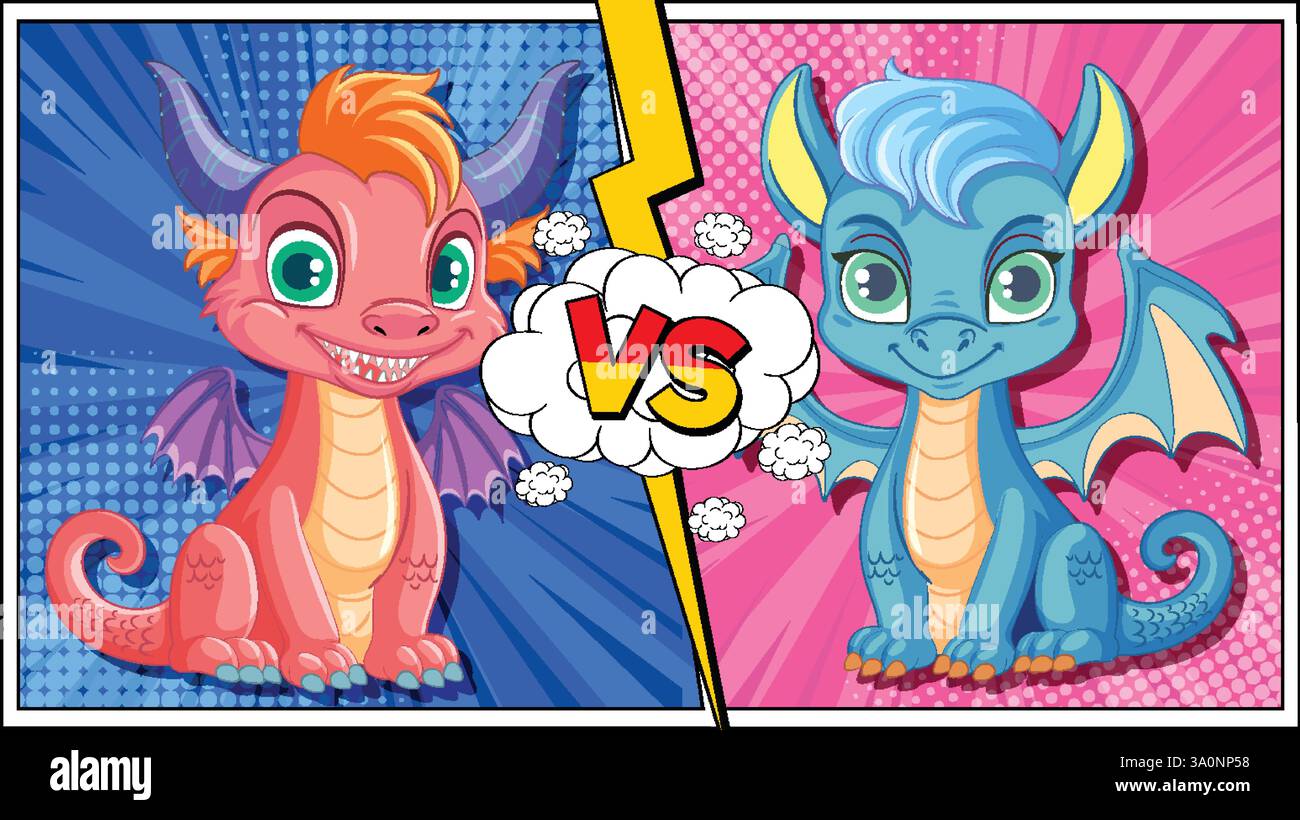 Adorable cartoon characters two Stock Vector Images - Alamy