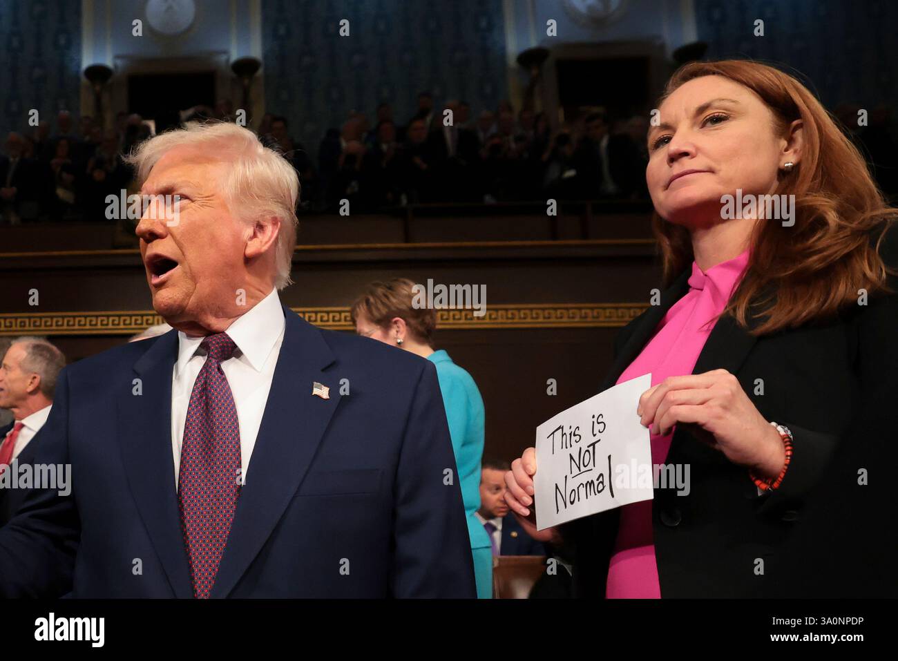 President Donald Trump arrives to address a joint session of Congress ...