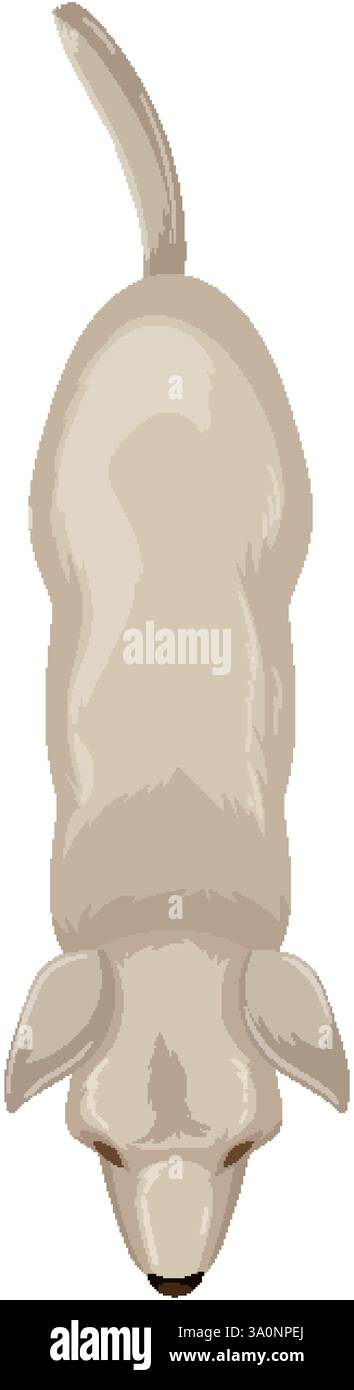 Illustration of a dog from above perspective Stock Vector Image & Art ...