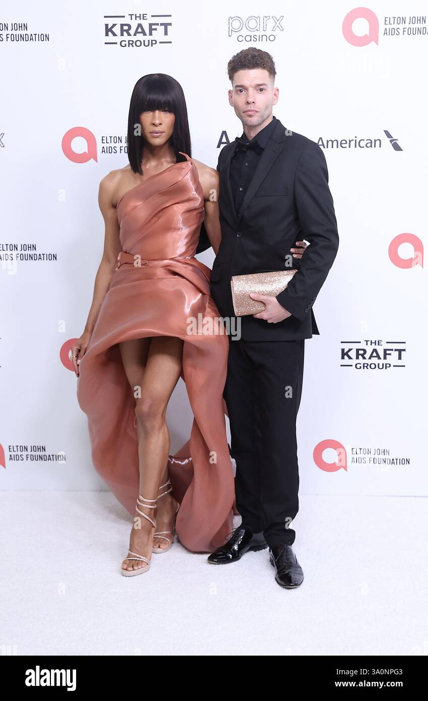Michaela JaéRodriguez, Stephen Gimigliano attends Elton John AIDS ...