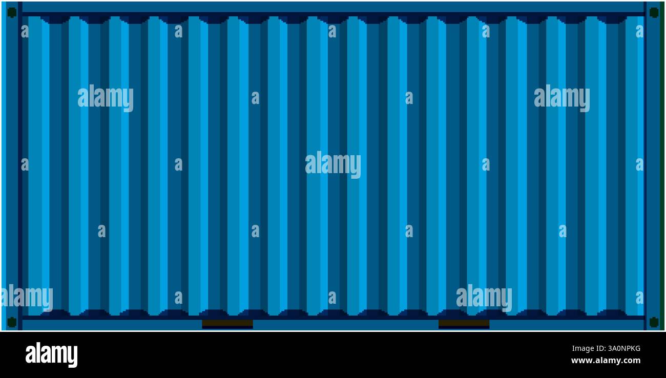 A blue shipping container for transport and trade Stock Vector Image ...