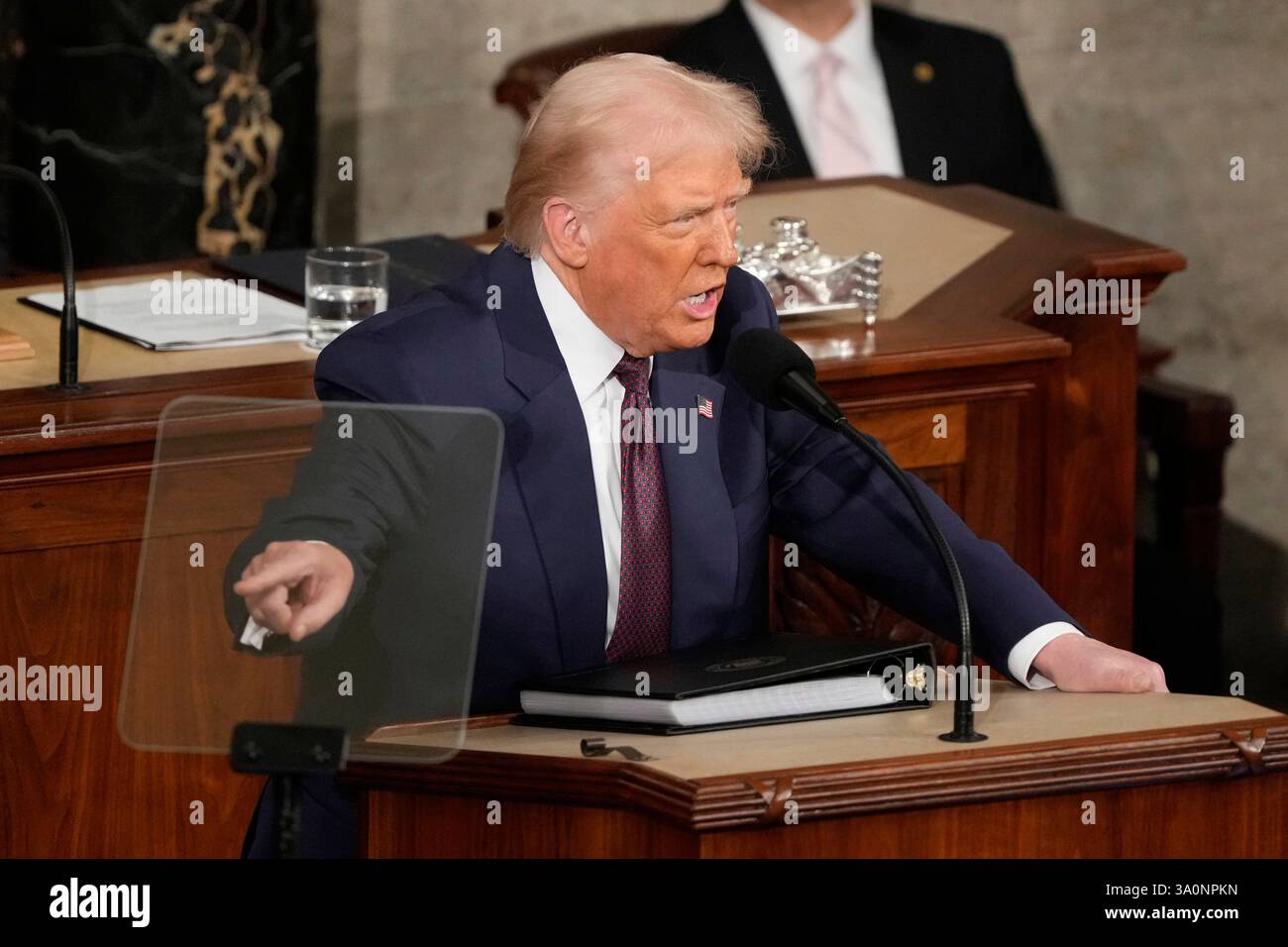 President Donald Trump addresses a joint session of Congress at the ...