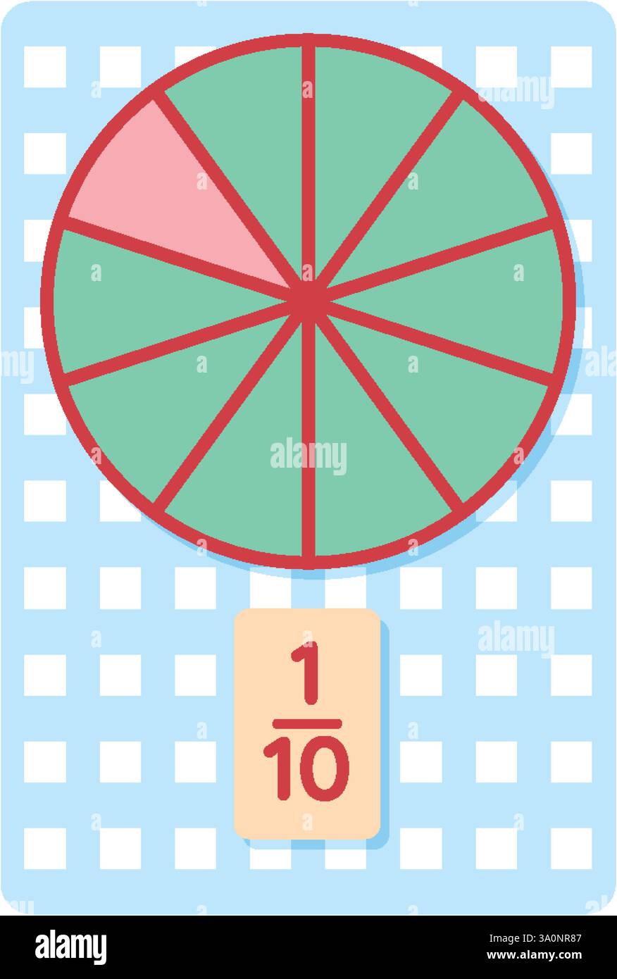 Illustration of a fraction using a pie chart Stock Vector Image & Art ...