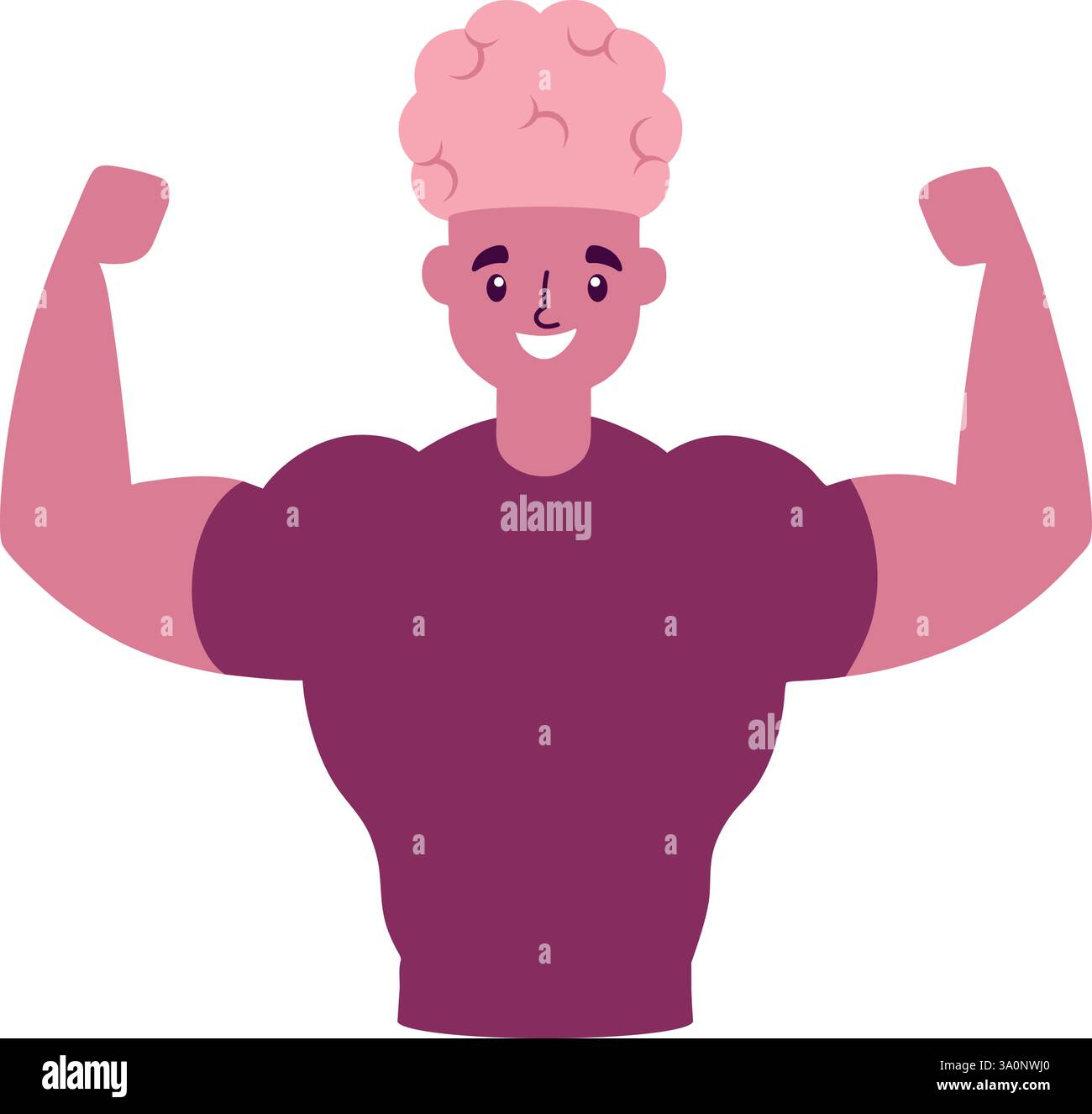 Strong Mind Bodybuilder Man Stock Vector Image & Art - Alamy