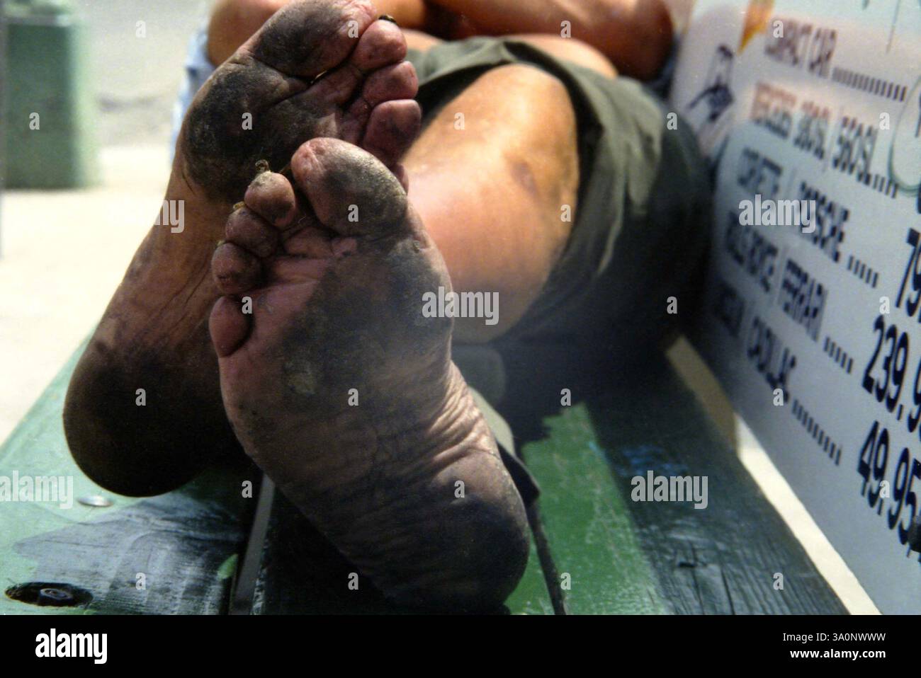 Barefoot homeless hi-res stock photography and images - Alamy