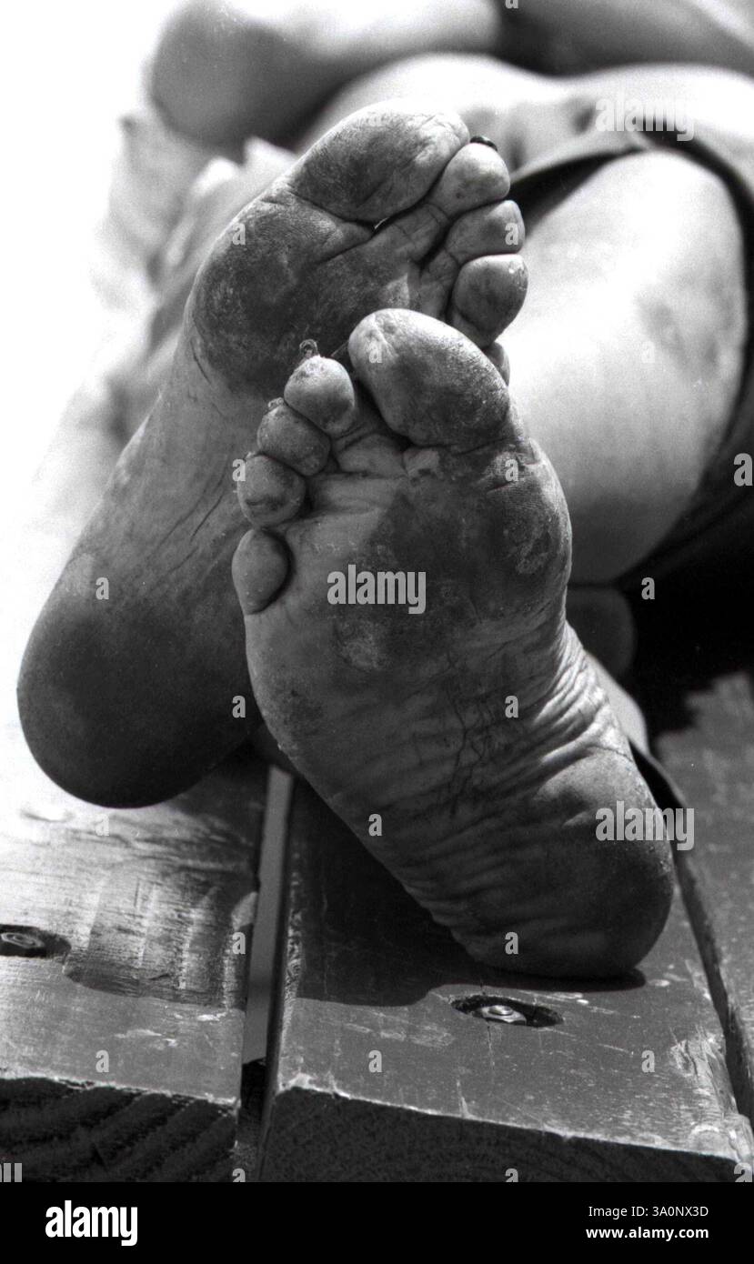 Homeless man in Los Angeles, CA, USA, approx. 1992 Stock Photo - Alamy