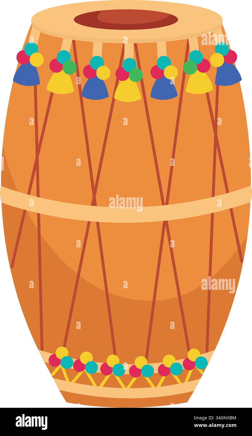 Indian Dhol Drum Music Stock Vector Image & Art - Alamy