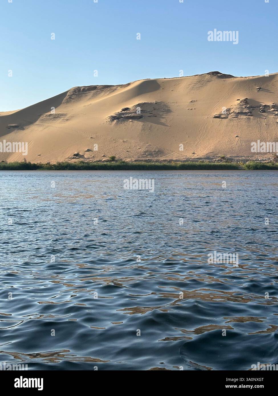 Landscape of the coastline of the Nile River called First Cataract ...