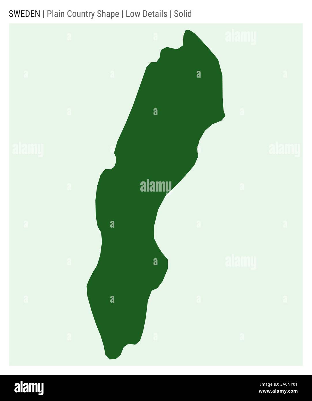 Sweden plain country map. Low details. Solid style. Shape of Sweden ...
