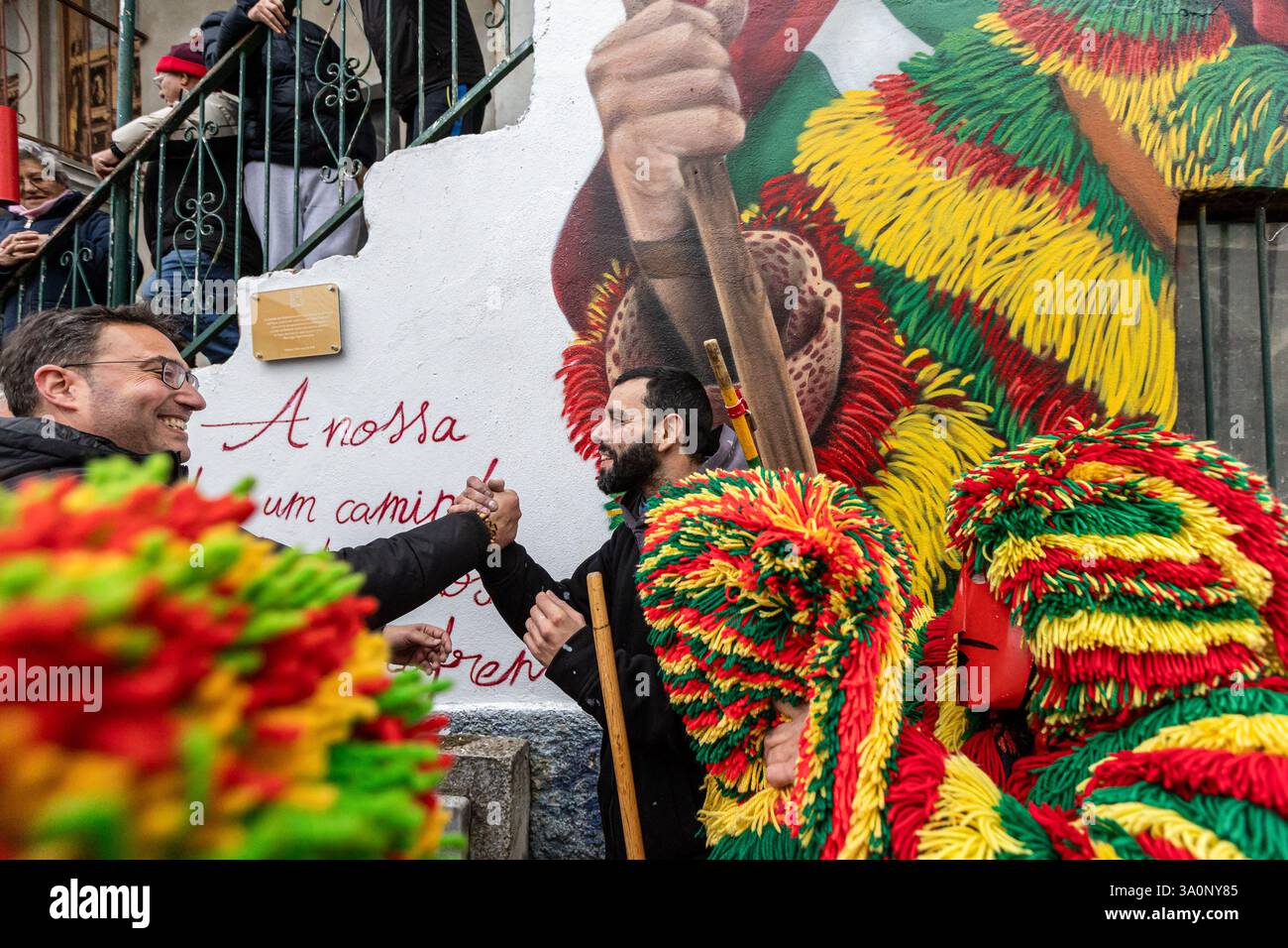 During the annual Carnival celebrations revelers known as Caretos ...