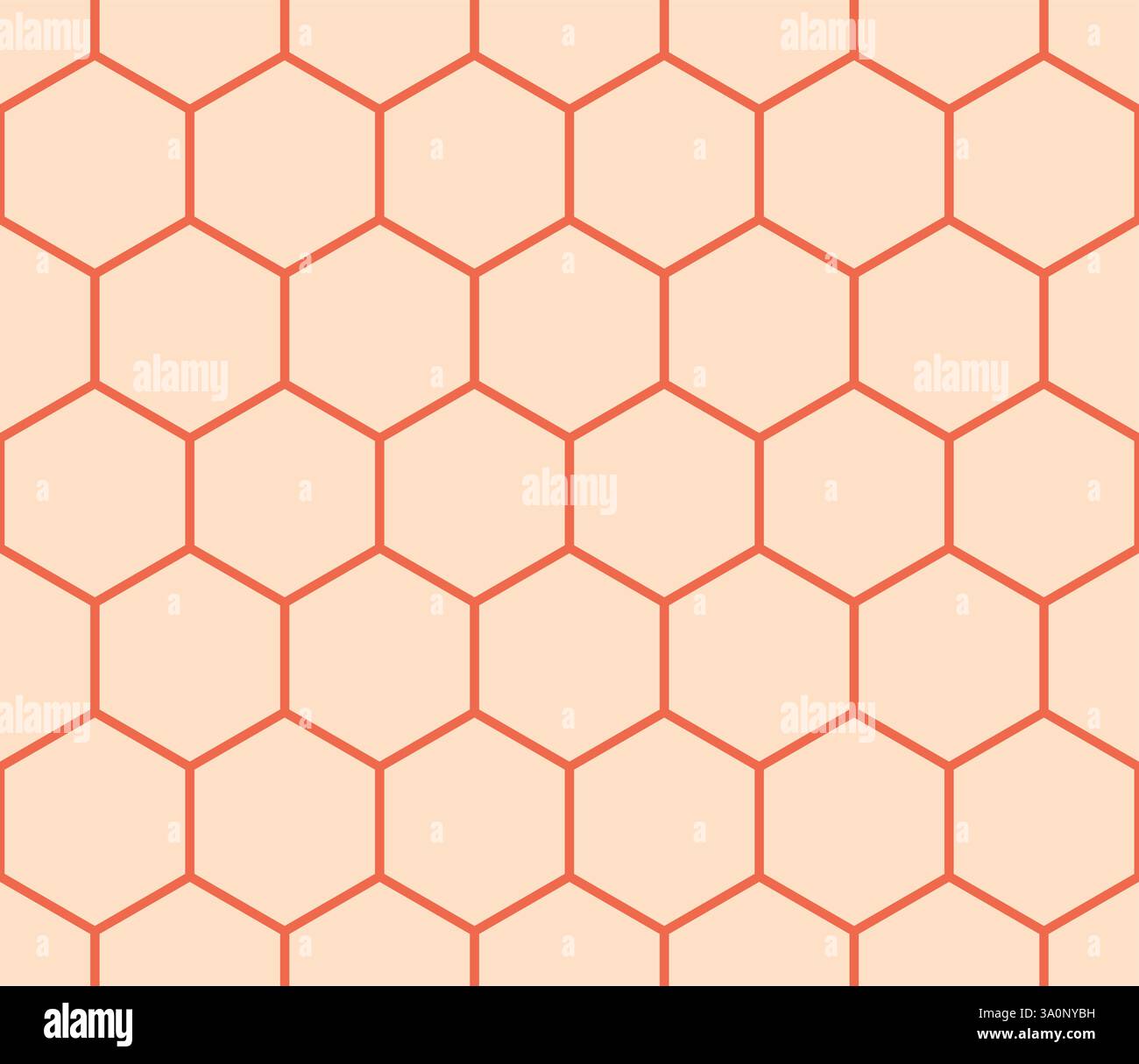 Honeycomb mosaic background. Coral color on matching background. Simple ...