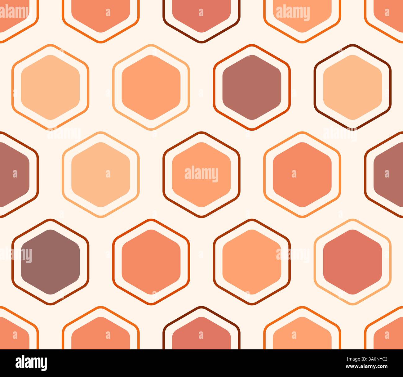Hexagonal pattern background. Rounded hexagons mosaic cells with ...