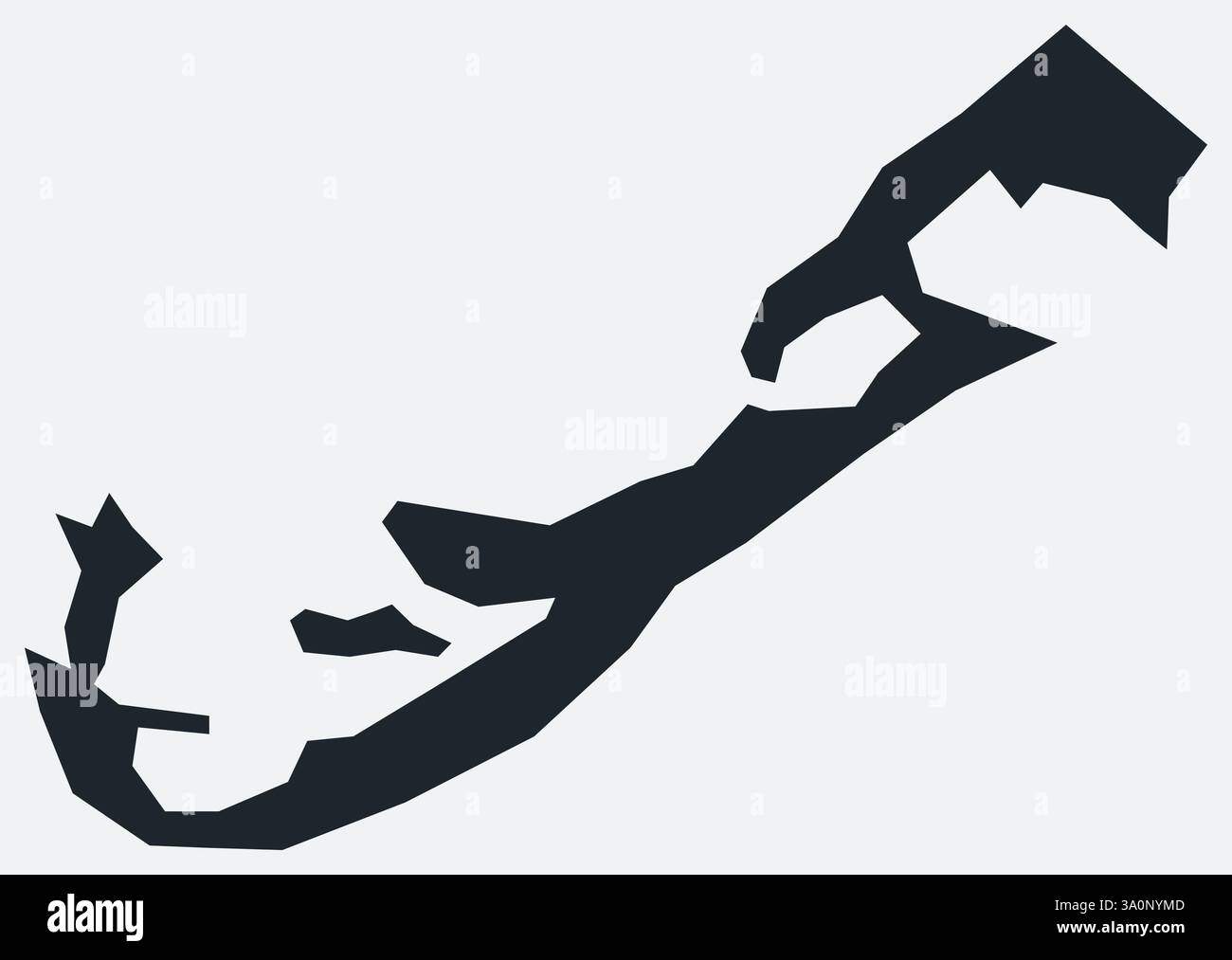 Bermuda map. Just a simple border map. Shape of the country. Flat blank ...