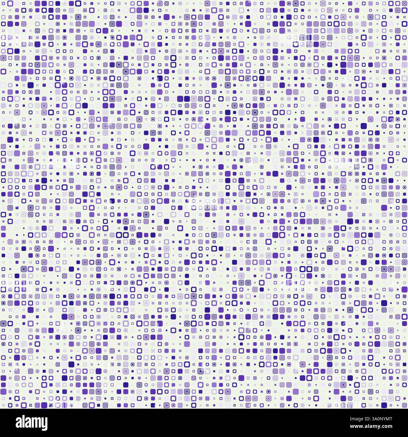 Seamless background pattern. Various style rounded squares in multiple ...