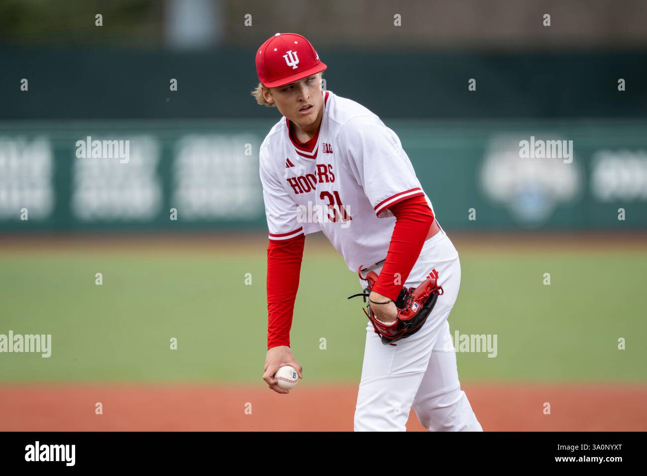 Indiana pitcher Henry Brummel (31) looks toward a Northern Kentucky ...