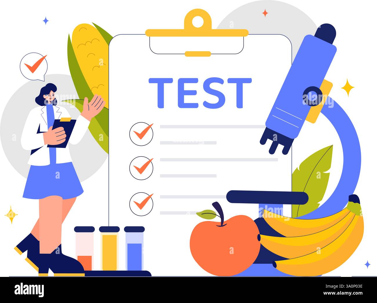 Food Science Illustration featuring Biotechnology for Food Engineering ...