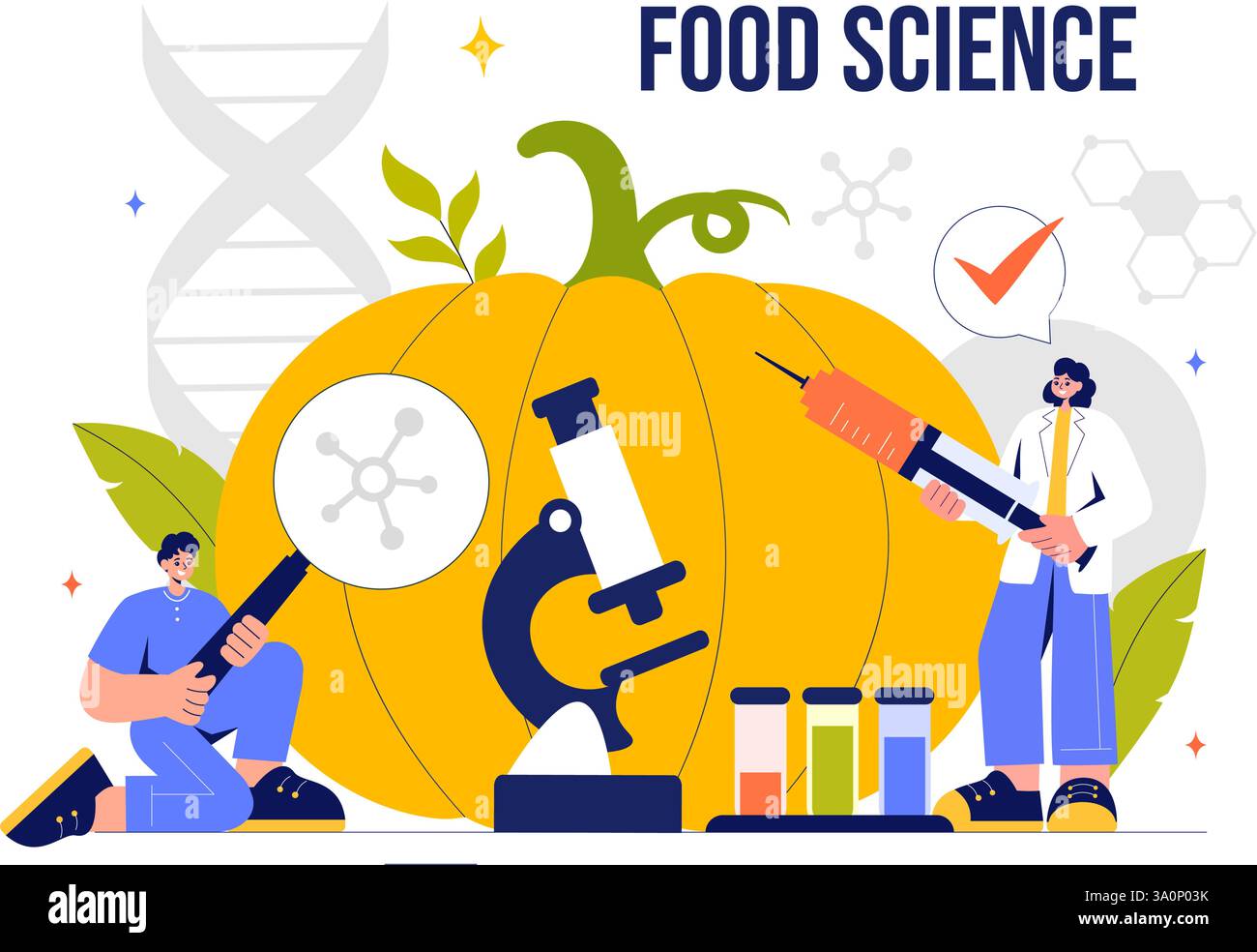 Food Science Illustration featuring Biotechnology for Food Engineering ...