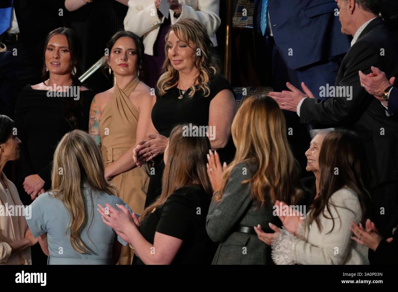 Members of the Corey Comperatore family including wife Helen and daughters Allyson and Kaylee ...
