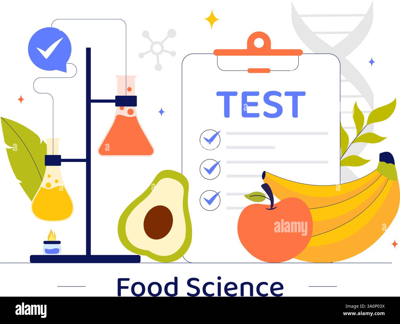 Food Science Illustration featuring Biotechnology for Food Engineering ...