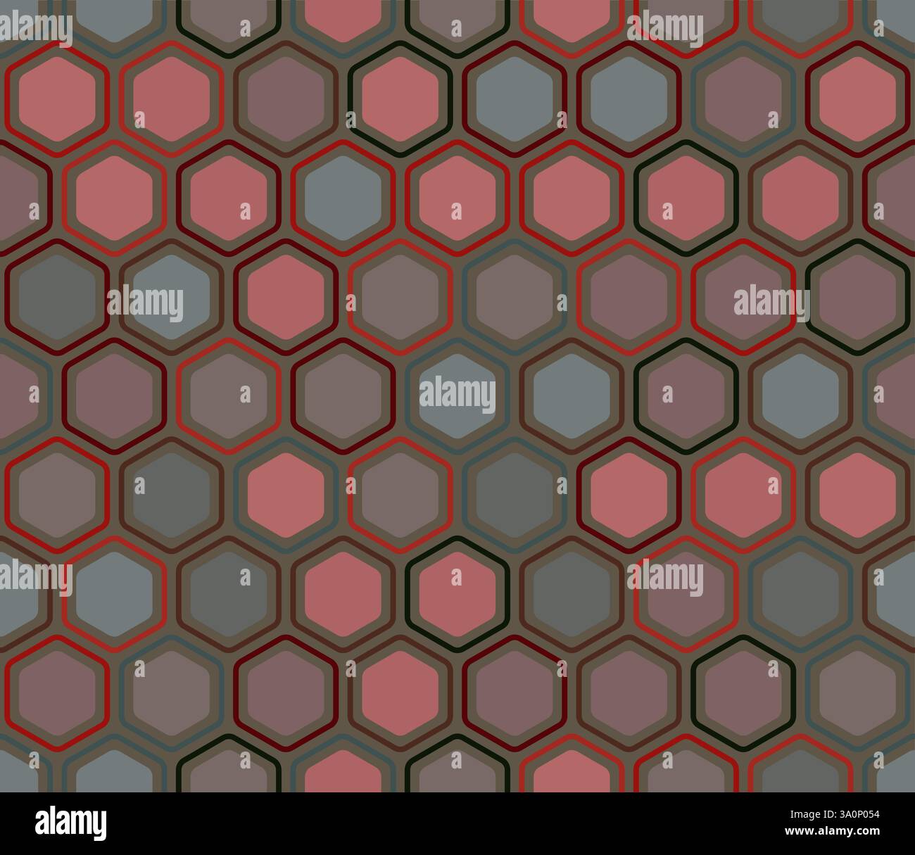 Hexagon geometric shapes background. Bold rounded hexagons mosaic pattern with inner solid cells ...