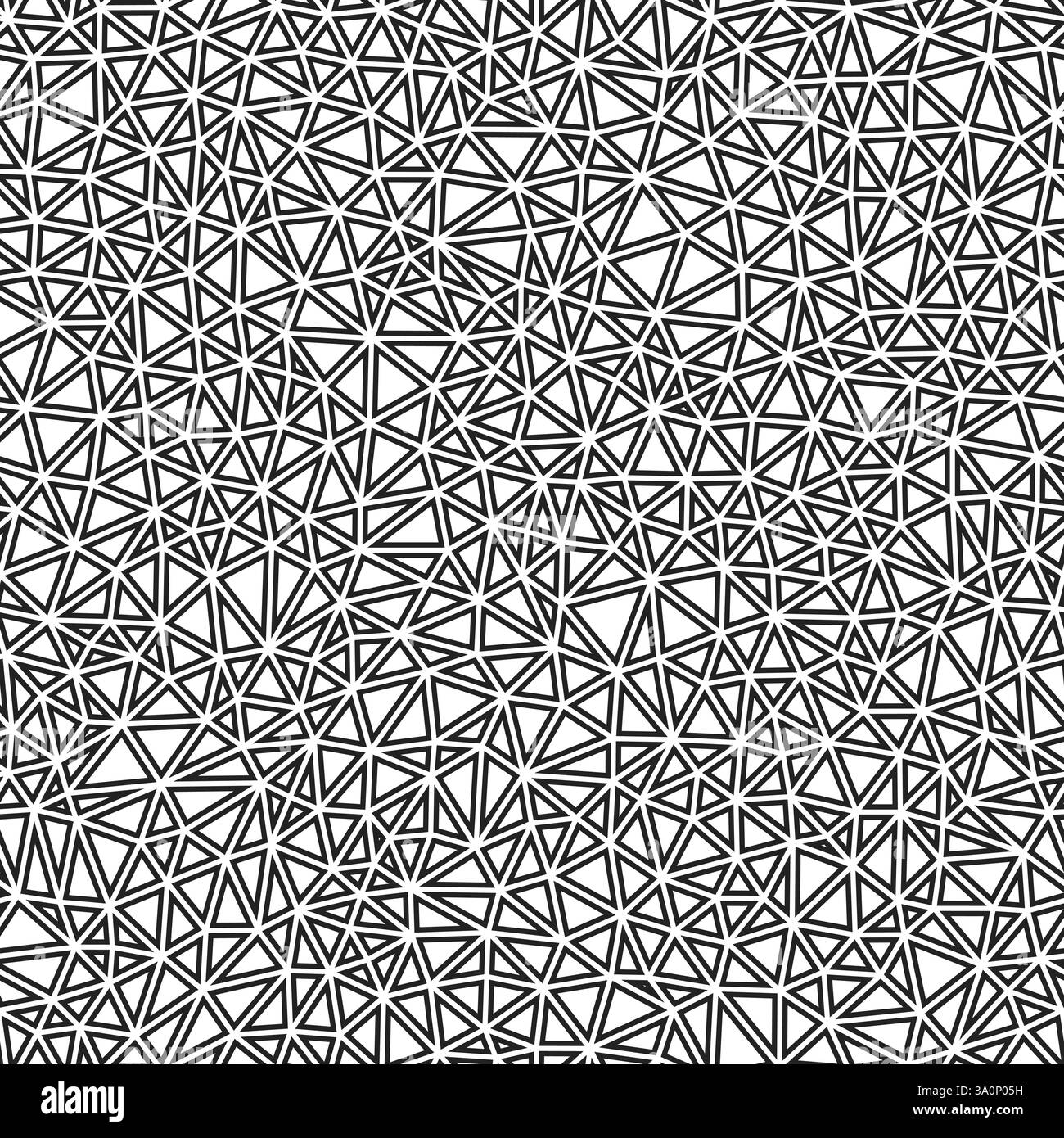 Triangles background. Tiny triangles size. Black and white style. Geometric shapes outlined ...