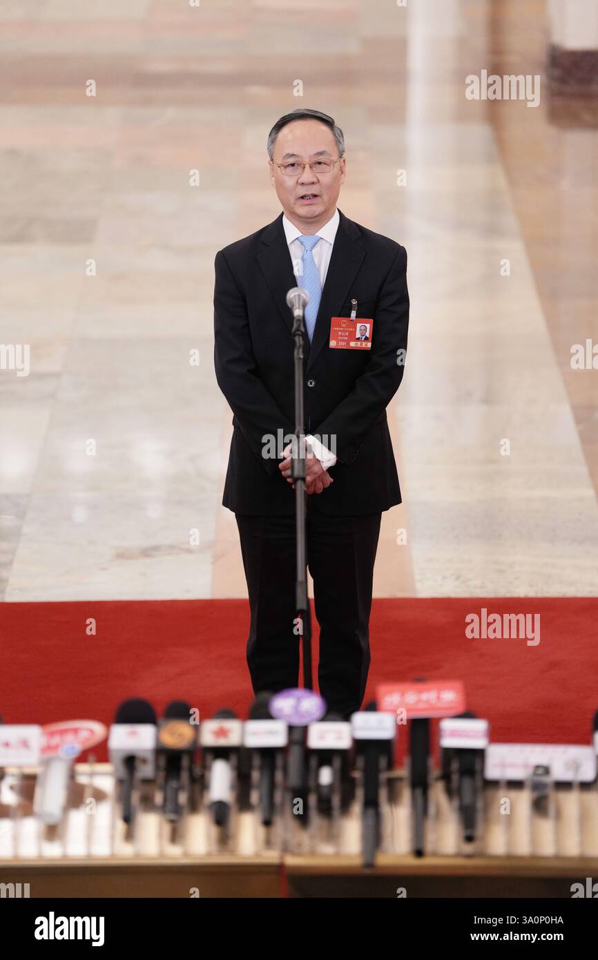 (250305) -- BEIJING, March 5, 2025 (Xinhua) -- Li Yunze, head of the ...
