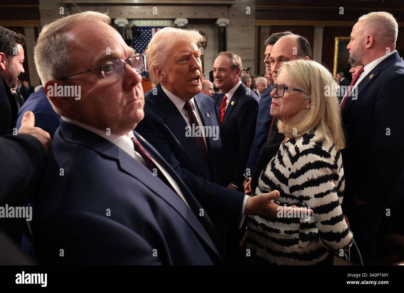 WASHINGTON, DC - MARCH 04: U.S. President Donald Trump greets Rep ...