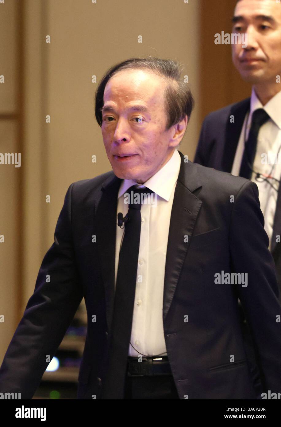 March 5, 2025, Tokyo, Japan - Bank of Japan Governor Kazuo Ueda arrives ...