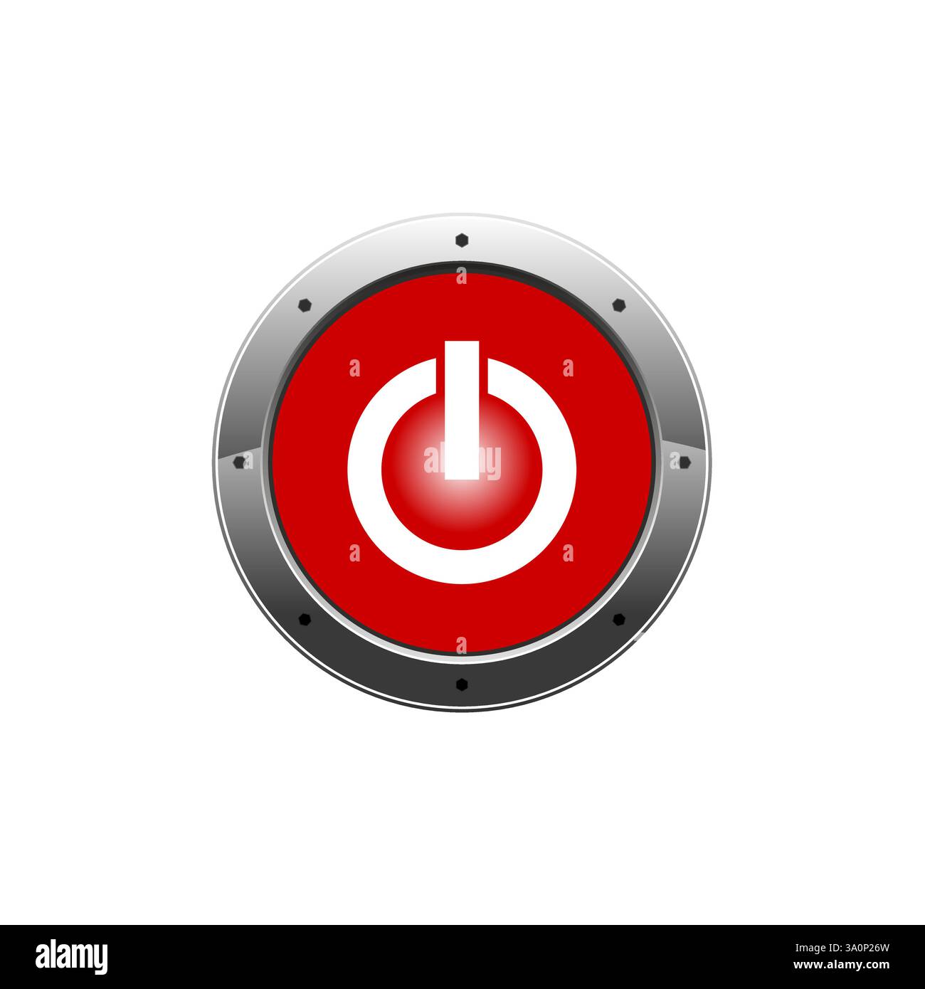 3d circle start and power push button Stock Vector Image & Art - Alamy