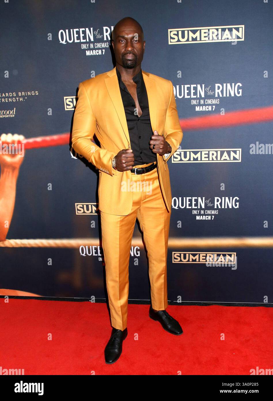 Khalid Greenaway attending the 'Queen of the Ring' New York Premiere held at the AMC Lincoln ...
