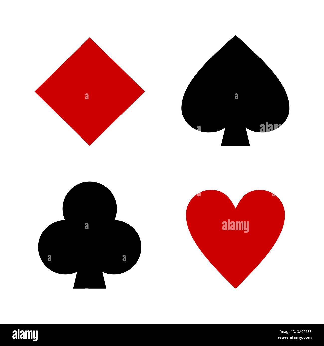 Set of playing card symbols on white background Stock Vector Image ...