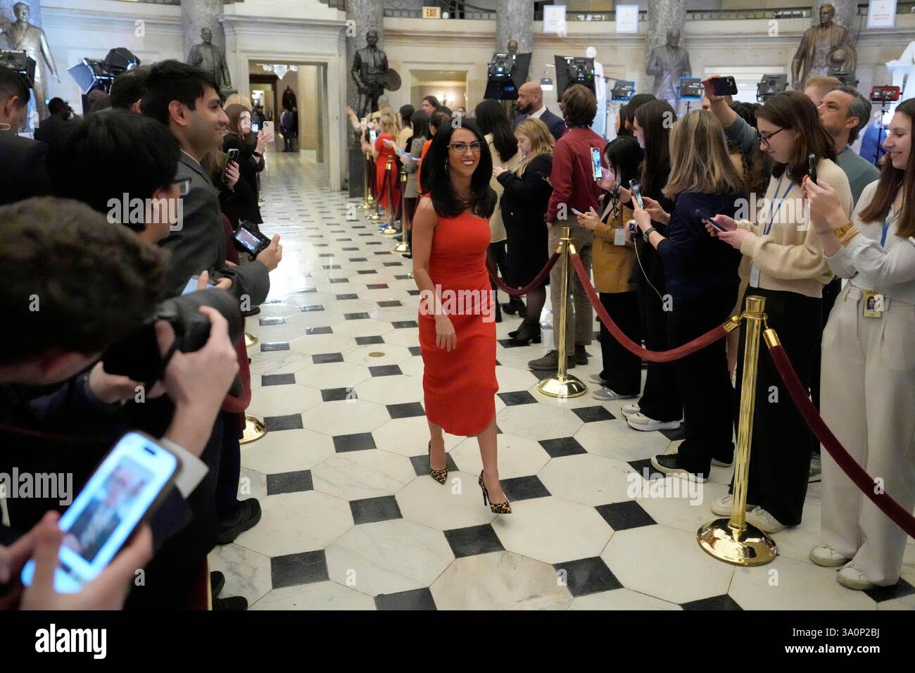 Rep. Lauren Boebert, R-Colo., arrives before President Donald Trump ...