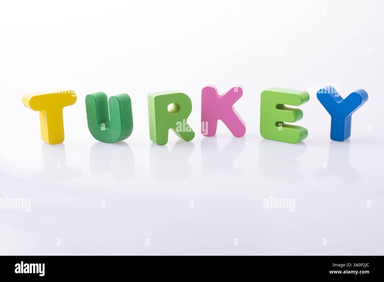 the word TURKEY written with colorful letter blocks Stock Photo - Alamy