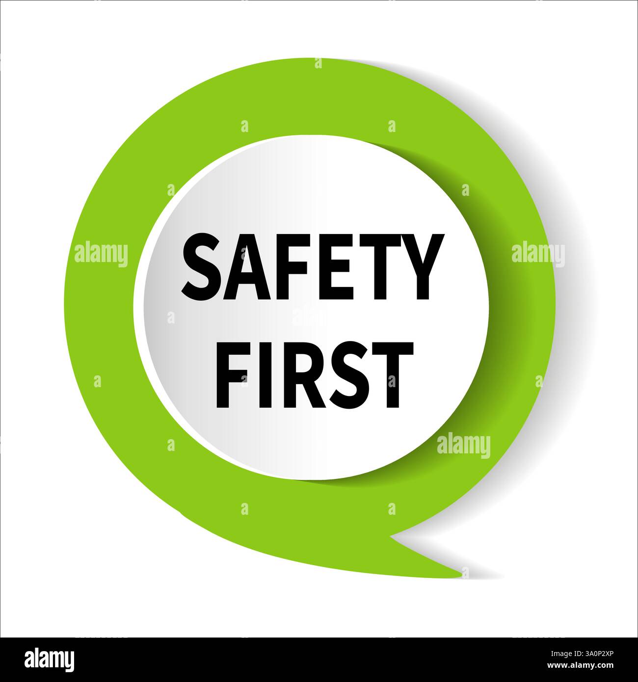 Safety first sticker warning sign. Vector Illustration Stock Vector ...